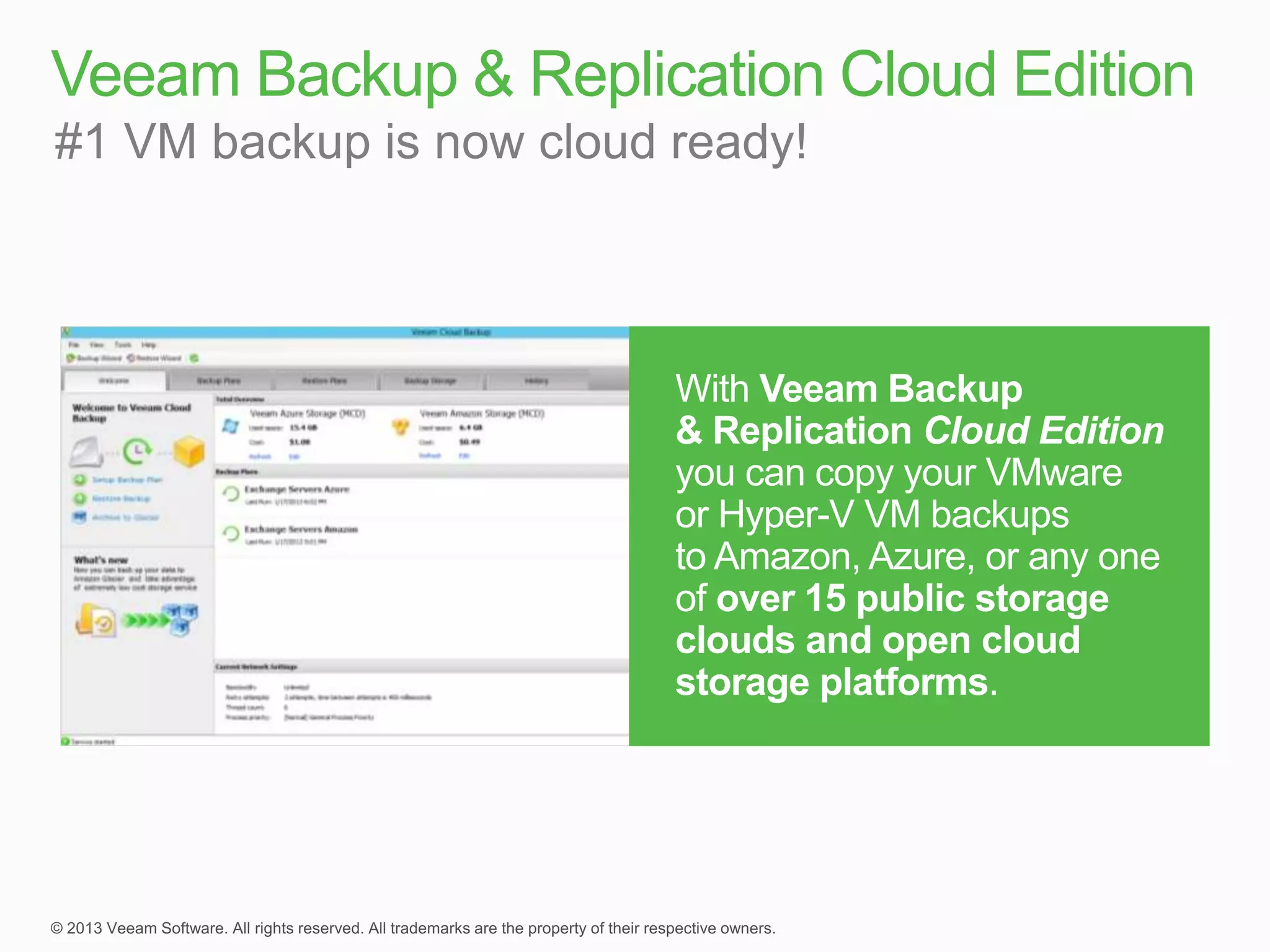 Veeam Backup Andreplicationcloudedition Ppt