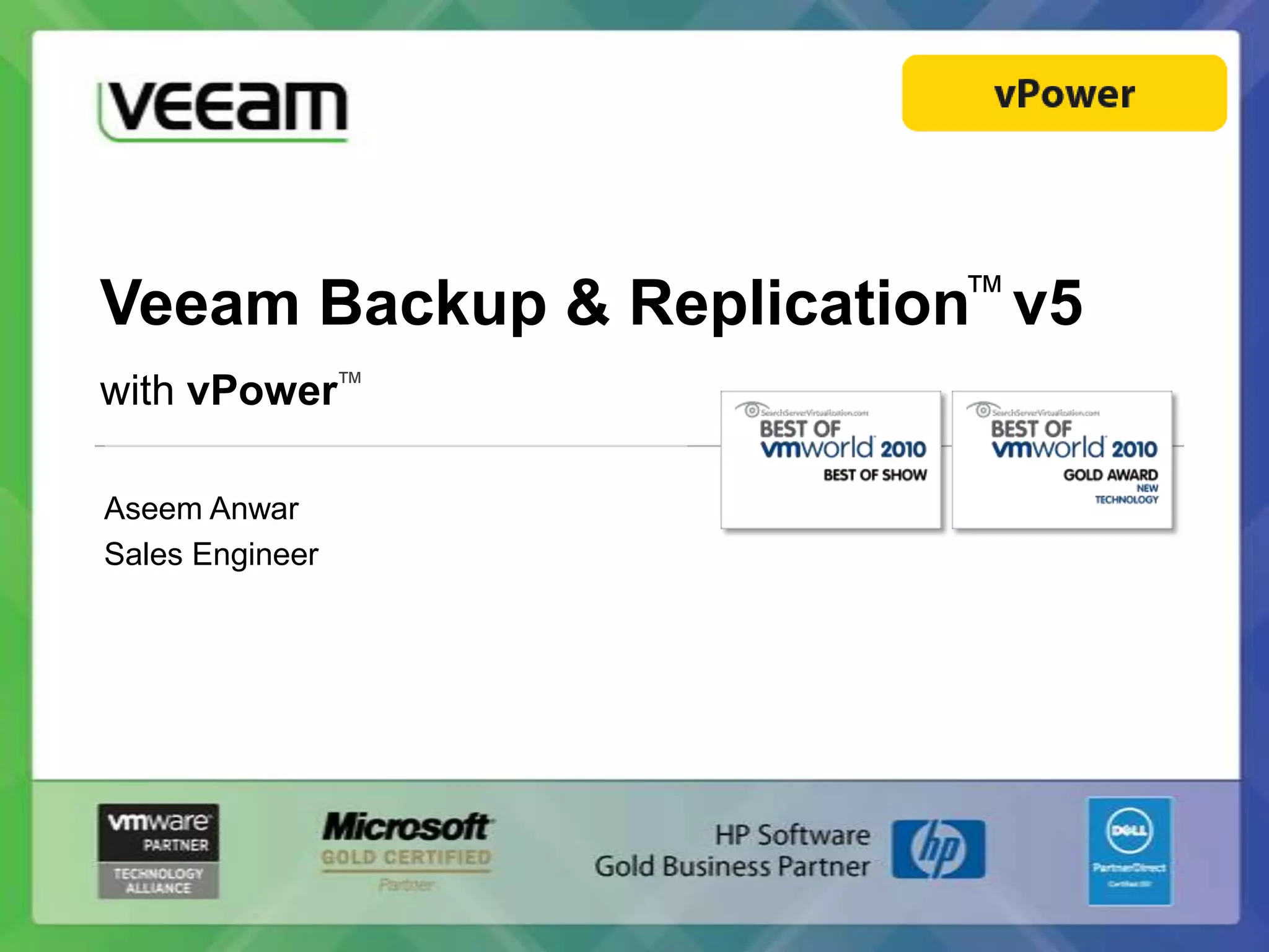 Veeam back up and replication presentation | PPTX