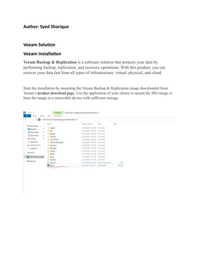Veeam Solution and Veeam Installation Complete Guide | DOCX