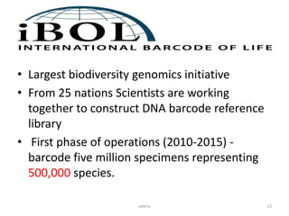 dna barcoding | PPTX