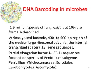 dna barcoding | PPTX | Genetics | Science