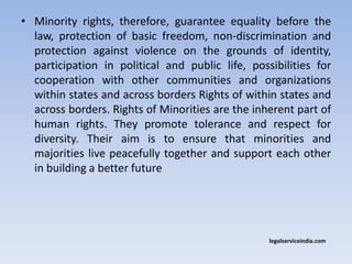 Ppt on protection of minorities in india | PDF
