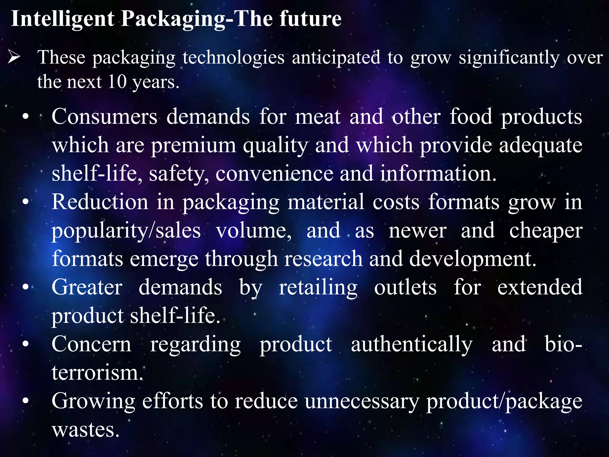 active and intelligent packaging of meat | PPTX
