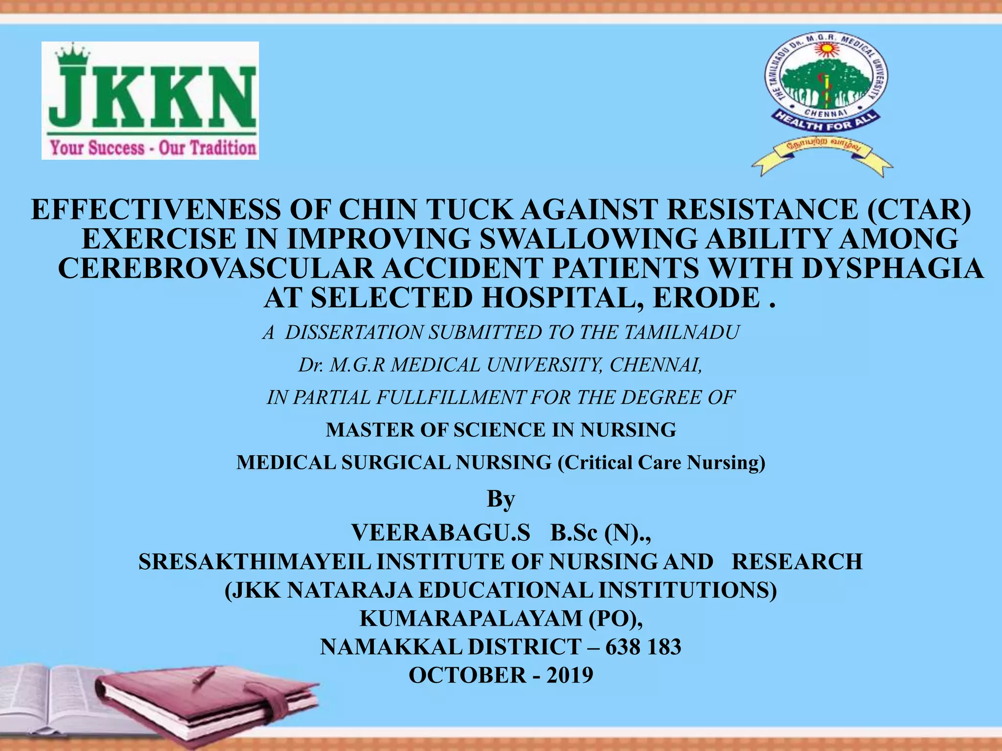 Effectiveness of Chin Tuck Against Resistance (CTAR) exercise in ...