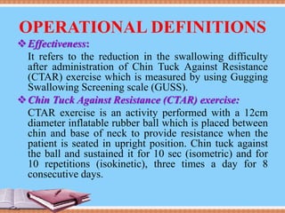 Effectiveness of Chin Tuck Against Resistance (CTAR) exercise in ...
