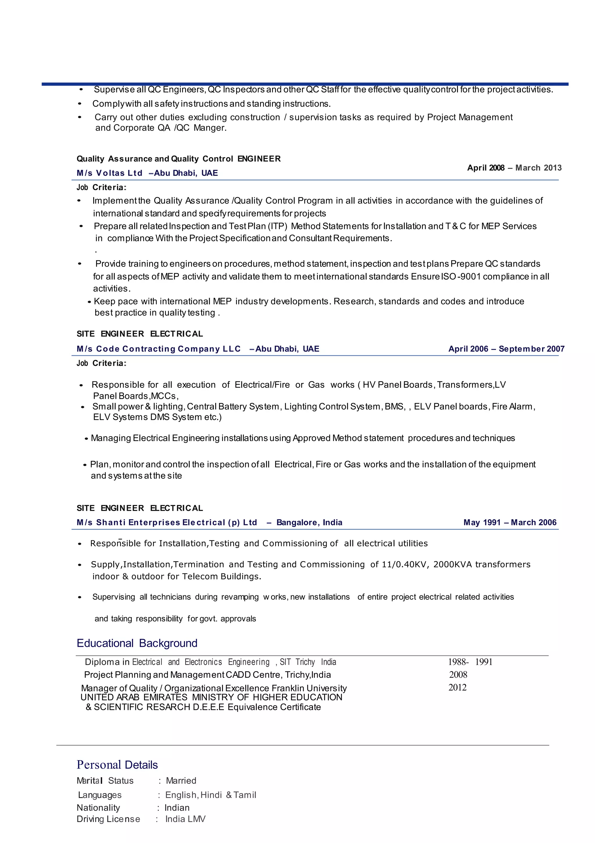 Veera raghavan current cv 10 august 2016 | DOCX
