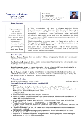 Veera raghavan current cv 10 august 2016 | DOCX