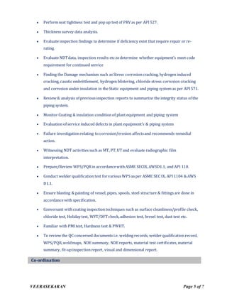 Veerasekar api inspectorresume | DOCX