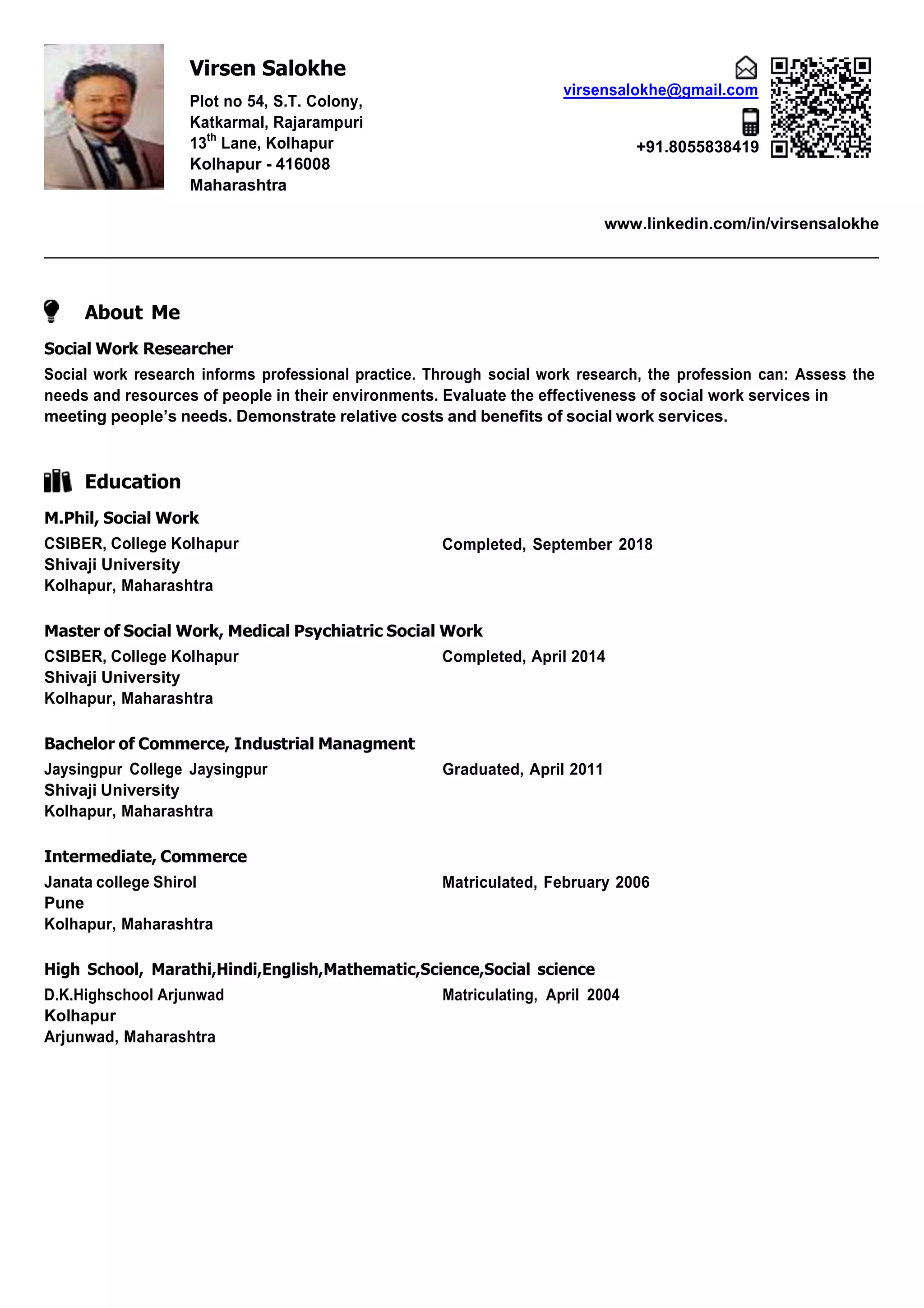 Virsen Salokhe Resume | PDF