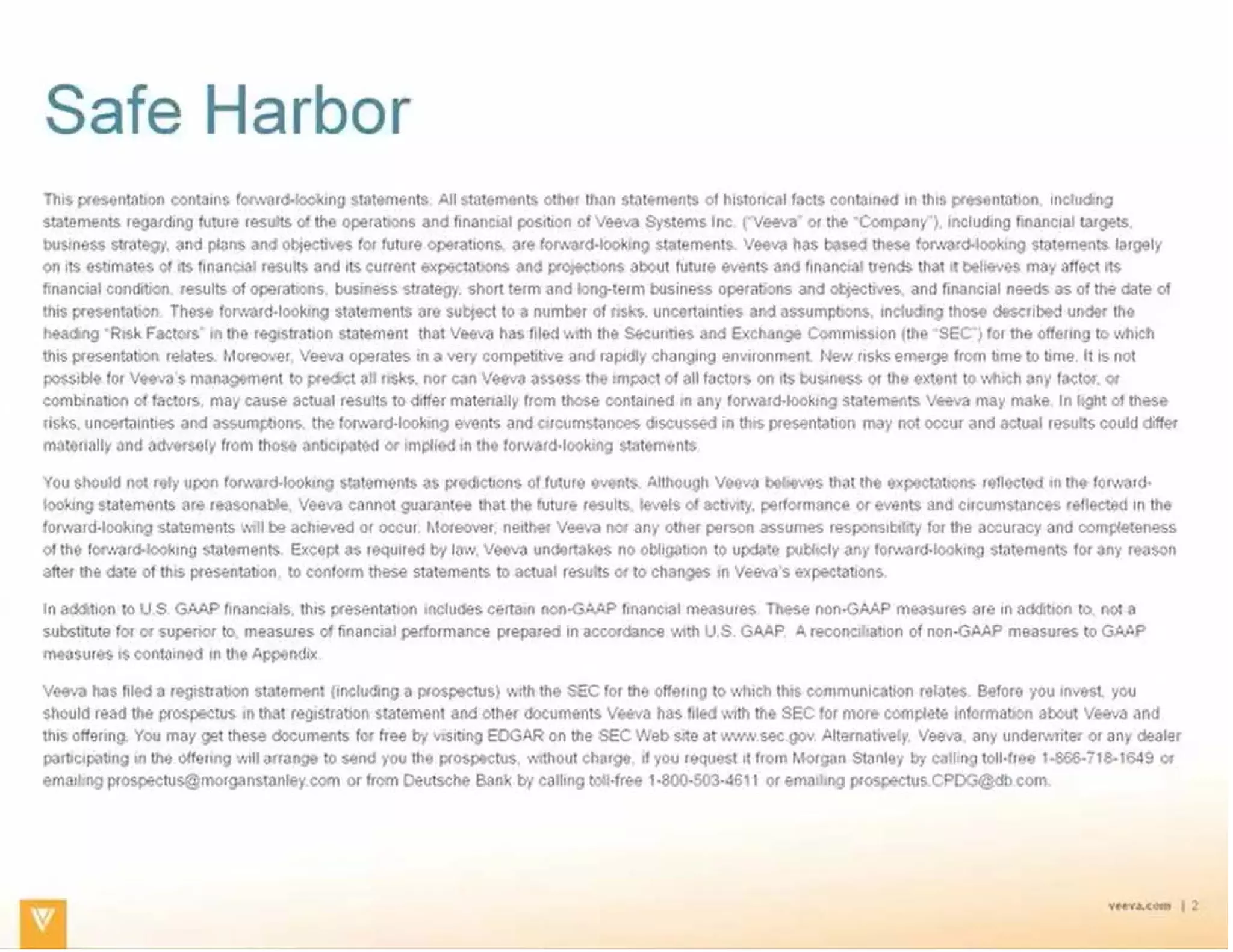 Veeva systems inc ipo roadshow investor presentation - oct 2013 | PDF