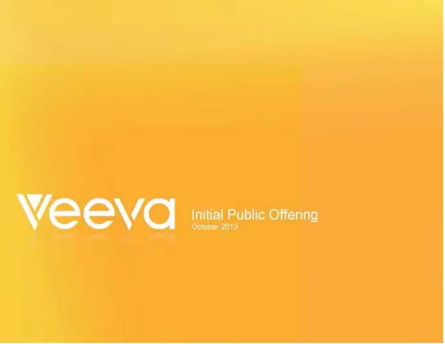 Veeva systems inc ipo roadshow investor presentation - oct 2013 | PDF