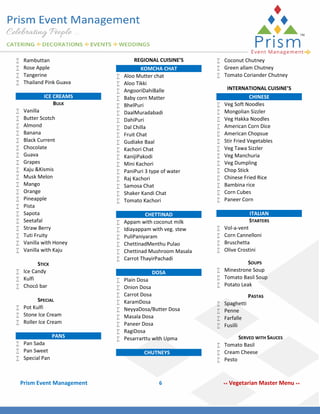 Veg master menu a4 | PDF