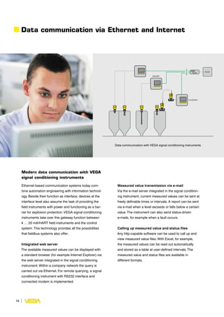 VEGA Communication for Process Automation - Technology Brochure | PDF