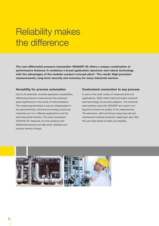 Vega Differential Pressure Measurement With Vegadif | PDF
