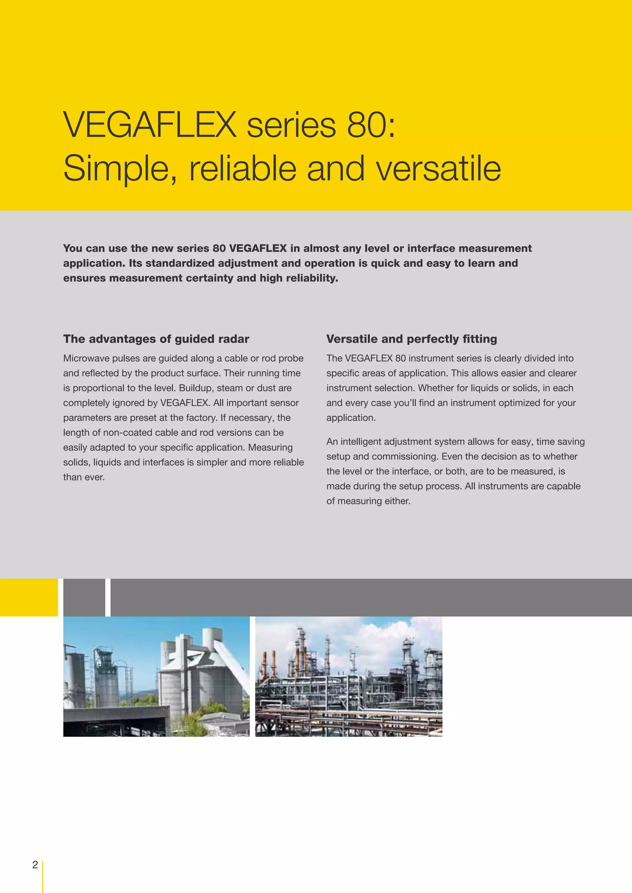 VEGA Guided Wave Radar VEGAFLEX series 80 | PDF