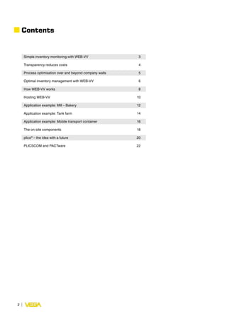 VEGA Inventory Management With WEB-VV - Technology Brochure | PDF ...