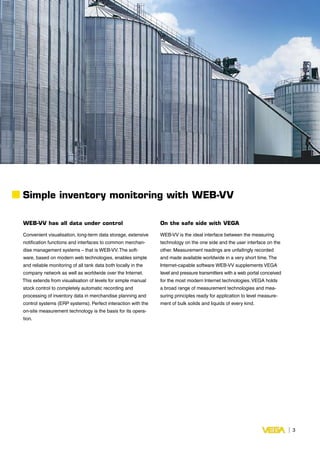 VEGA Inventory Management With WEB-VV - Technology Brochure | PDF ...
