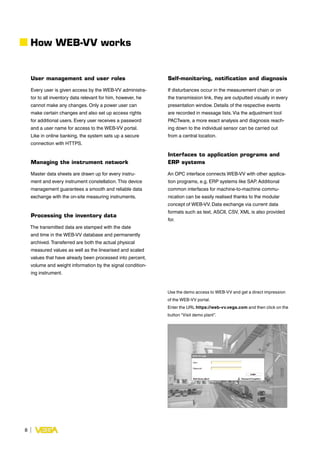 VEGA Inventory Management With WEB-VV - Technology Brochure | PDF ...