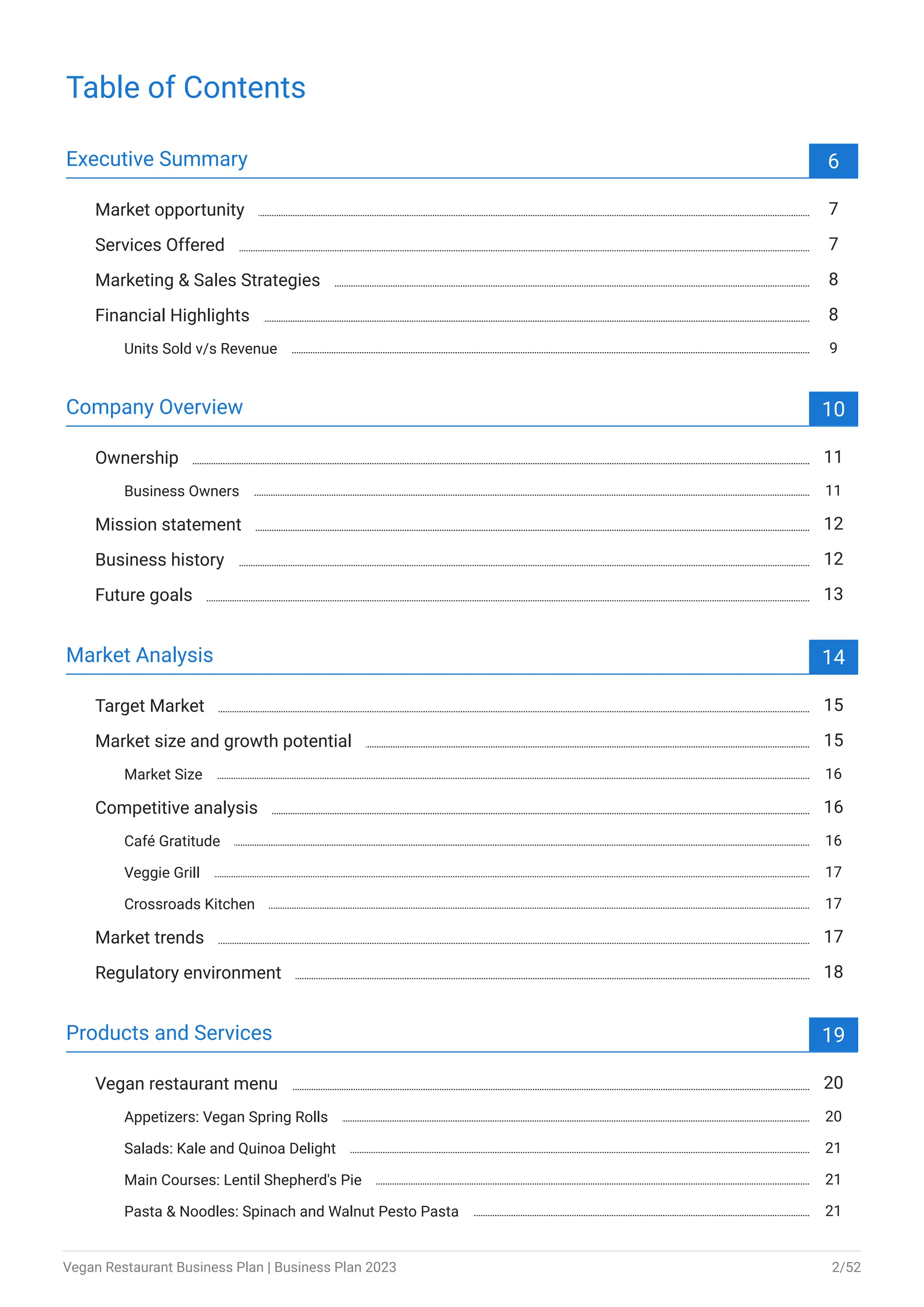 Vegan Restaurant Business Plan Example.. | PDF