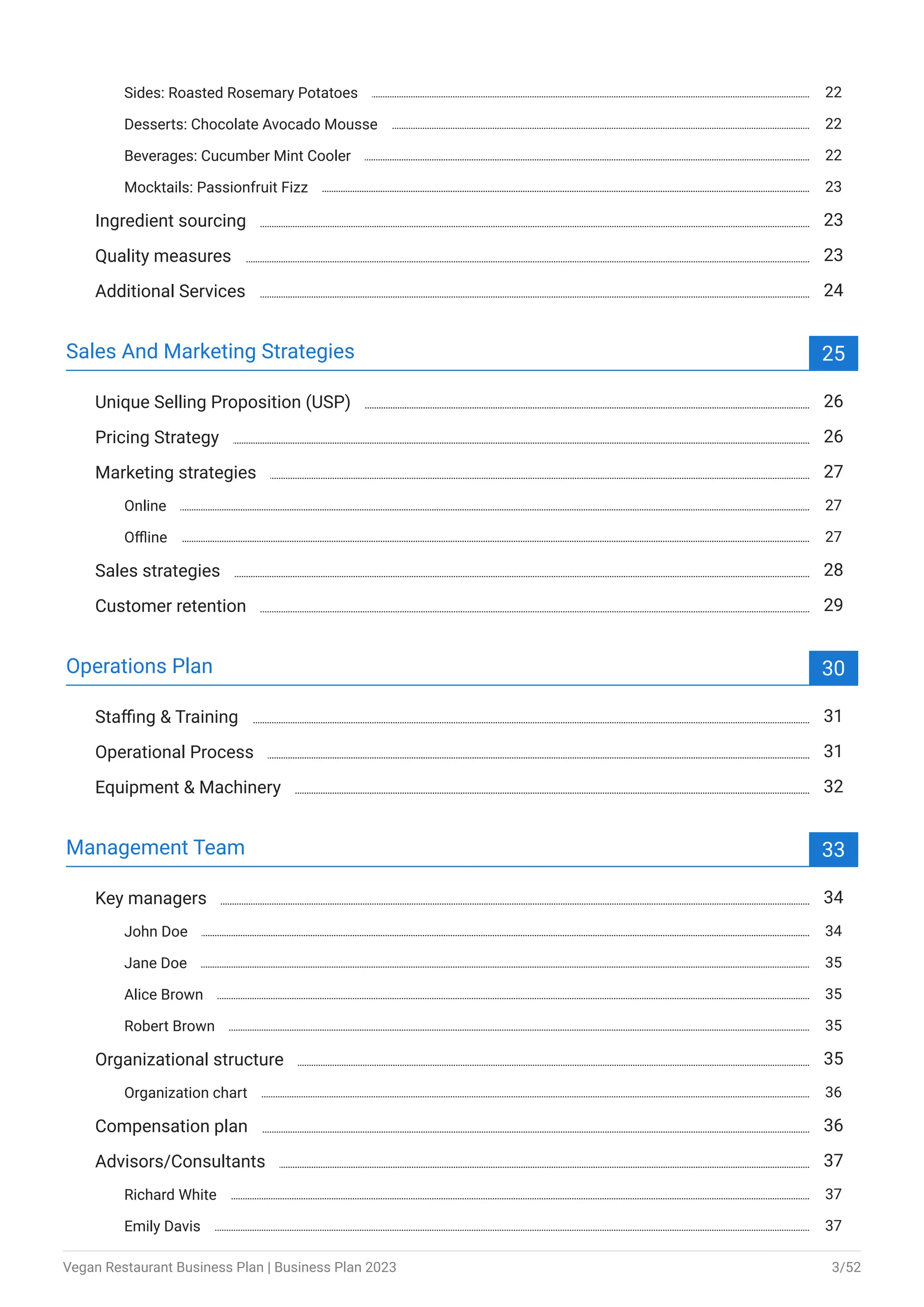 Vegan Restaurant Business Plan Example.. | PDF
