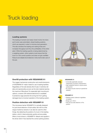 VEGA Pressure & Level Measurement - Cement Industry Applications | PDF