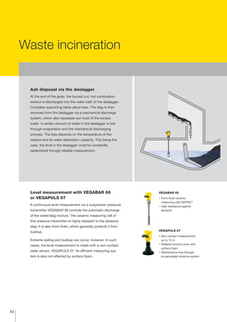 VEGA Pressure & Level Measurement - Environment and Recycling Industry ...