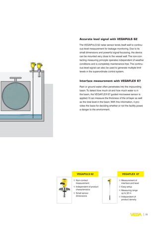 VEGA Pressure & Level Measurement - Petrochemical Industry Applications ...