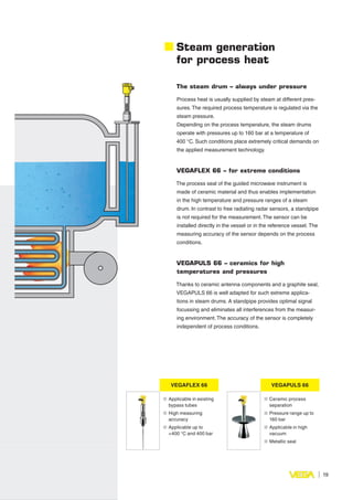 VEGA Pressure & Level Measurement - Petrochemical Industry Applications ...