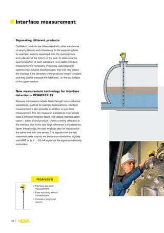 VEGA Pressure & Level Measurement - Petrochemical Industry Applications ...