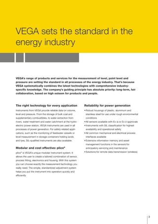 VEGA Pressure & Level Measurement - Power Generation Applications | PDF