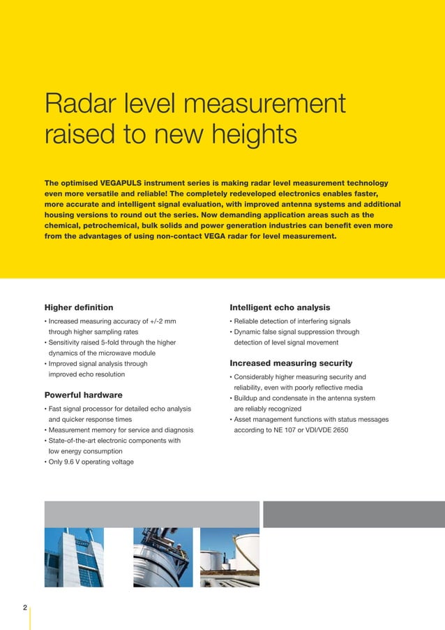Vega Radar Level Measurement With Vegapuls | PDF | Computer Peripherals ...