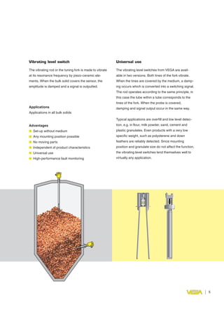 Vega Vibrating Level Switches For Bulk Solids | PDF | Technology & Computing