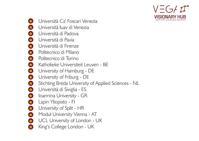 Vega visionary hub presentazione | PPT