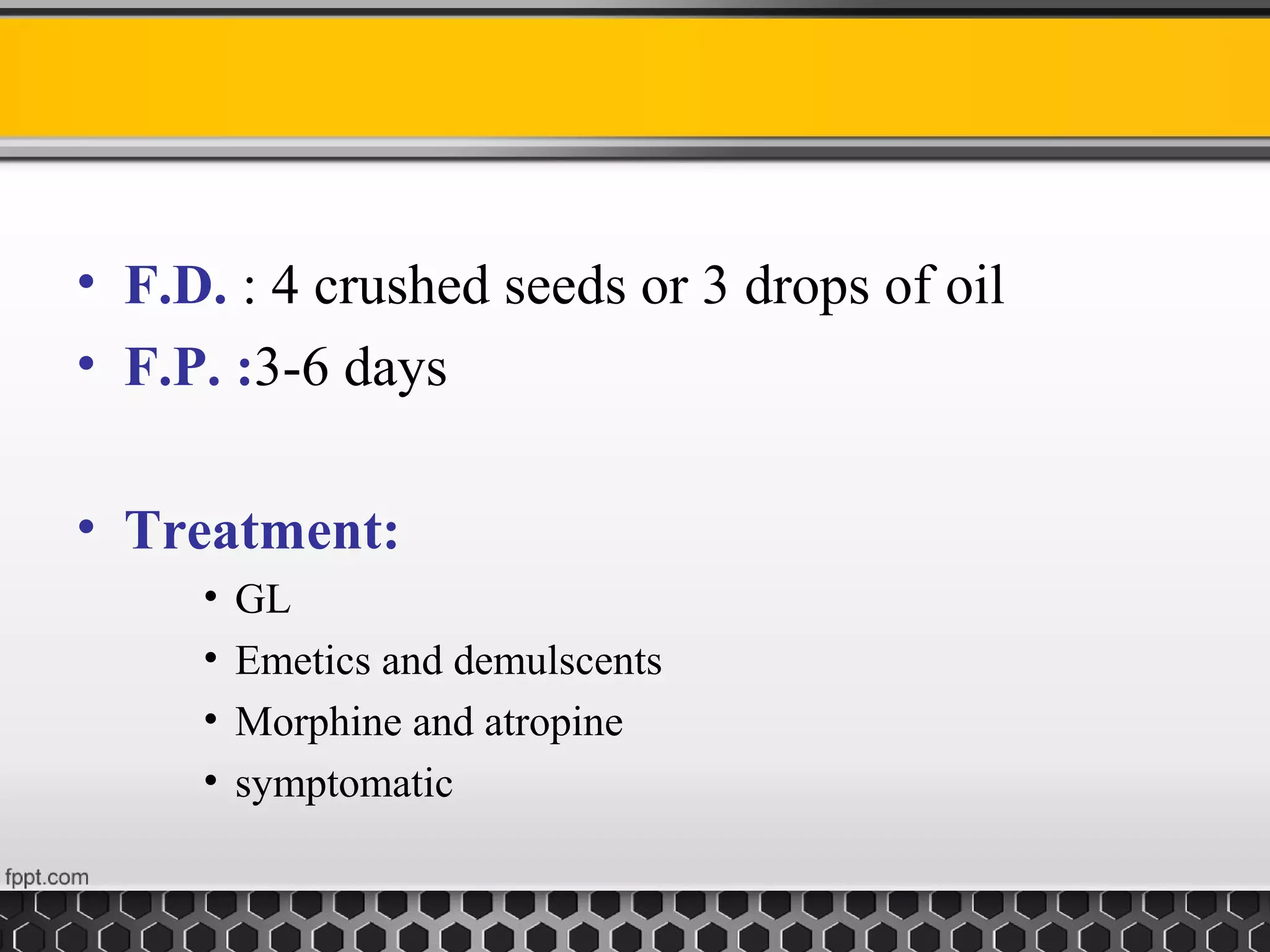 Vegetable irritant poisoning(castor abrus croton) | PPT
