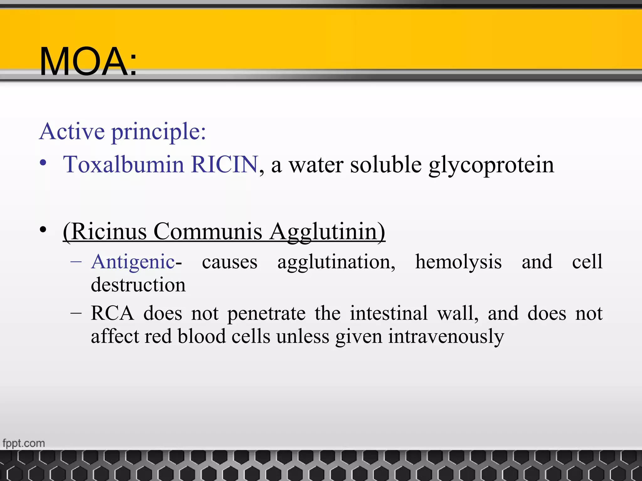 Vegetable irritant poisoning(castor abrus croton) | PPT