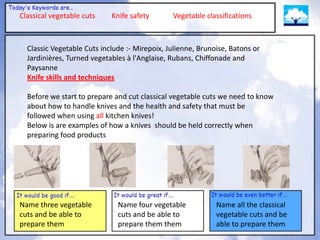 Vegetable cuts gcse y10 | PPTX