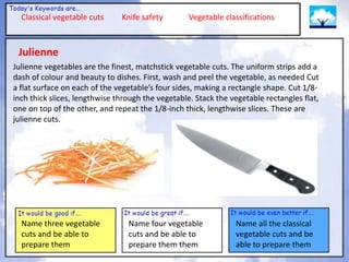 Vegetable cuts gcse y10 | PPTX