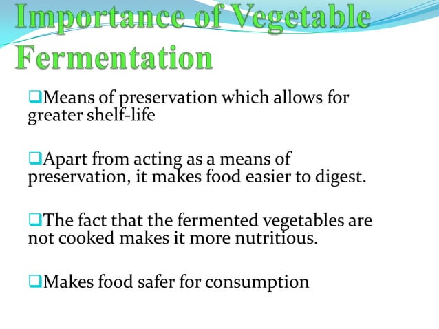 Vegetable fermentation | PPT