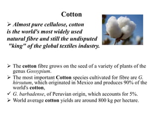 Vegetable fibers | PPTX