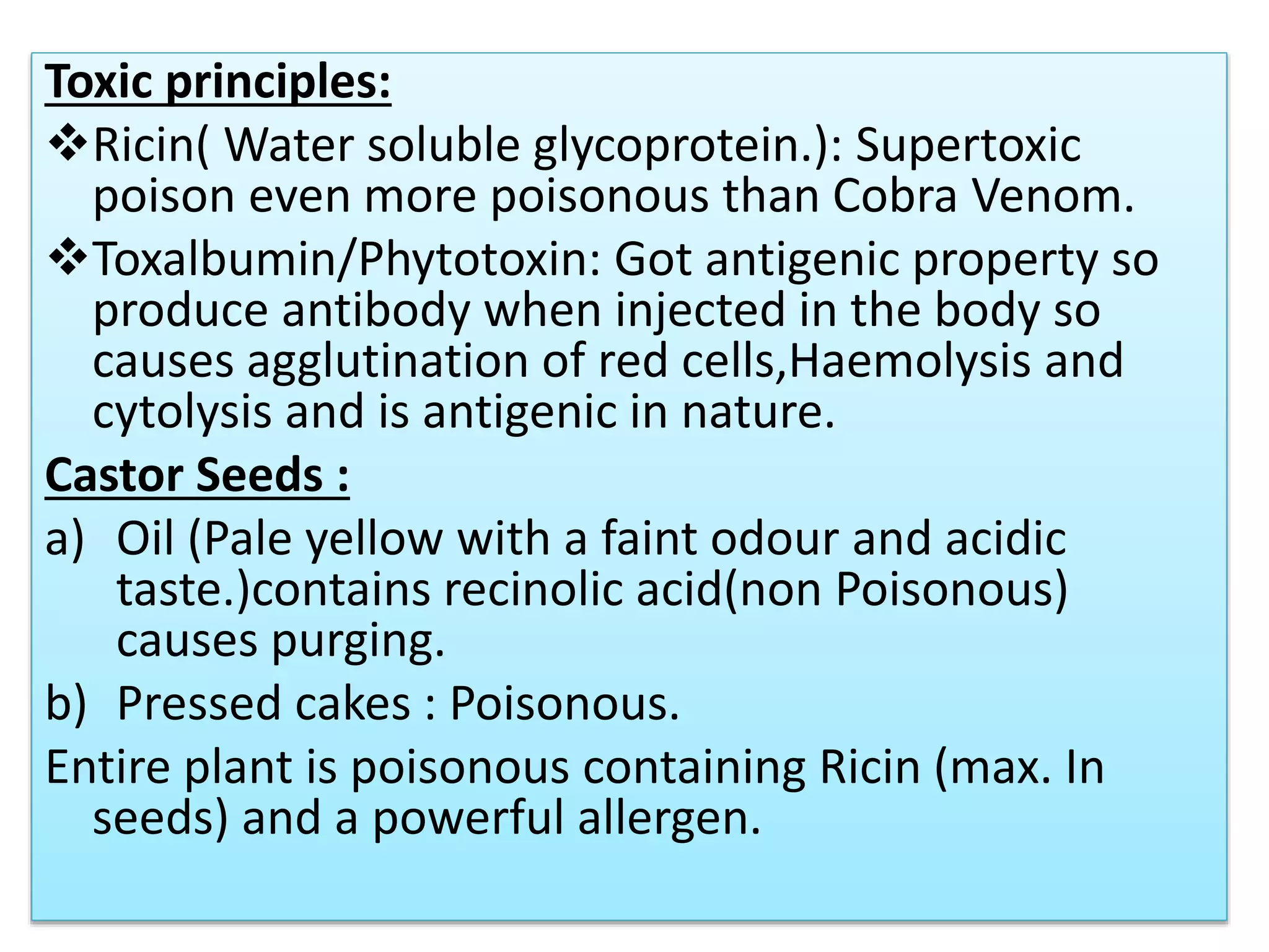 Vegetable irritants poisons | PPTX
