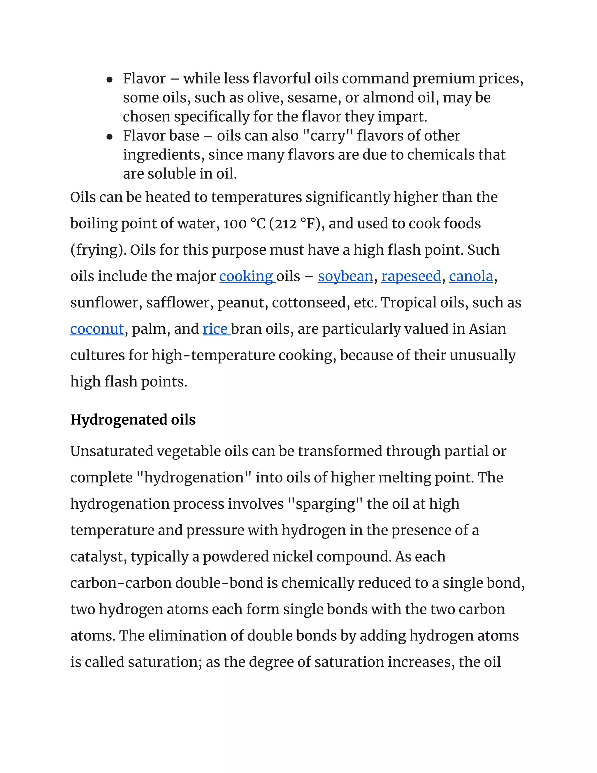 Vegetable oil | PDF