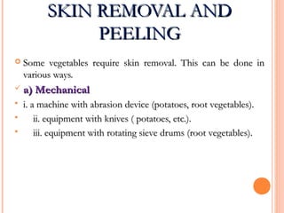 Vegetable processing | PPT