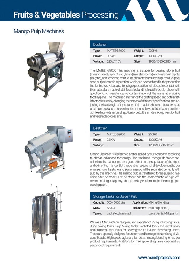 Fruits and Vegetable Processing Line Catalogue.pdf