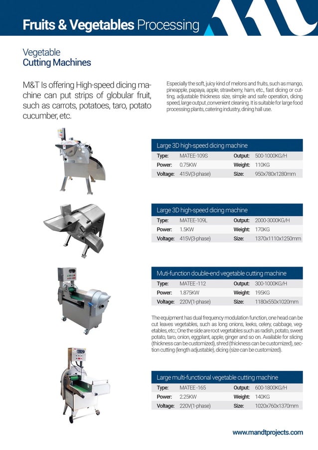 Fruits and Vegetable Processing Line Catalogue.pdf