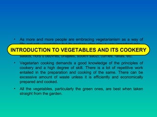 "Vegetables" | PPT | Vegetarian Diets | Food & Drink