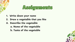 vegetables for English elementary school | PDF