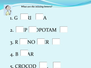 Vegetables and animals | PPT