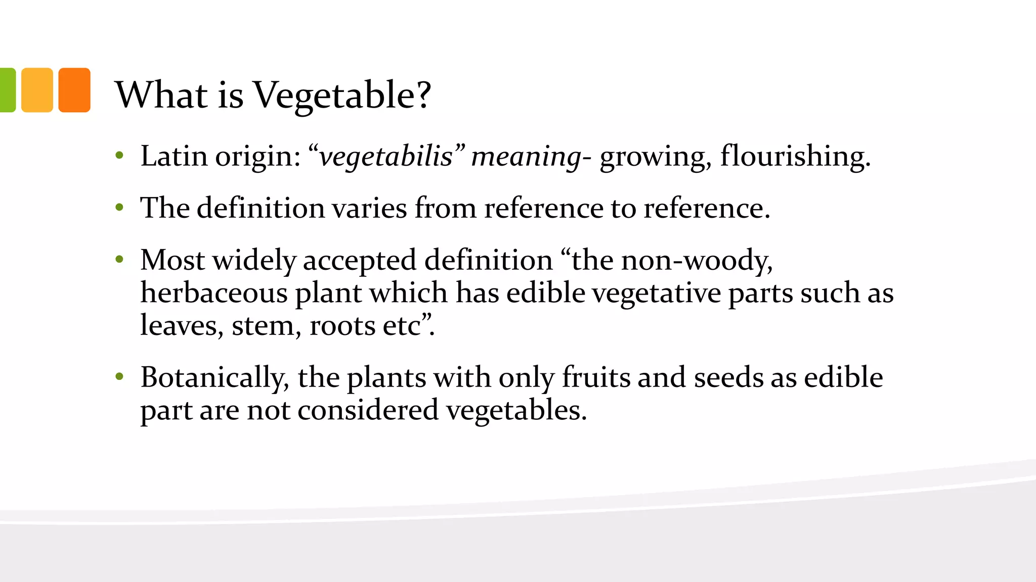 Vegetables and vegetable gardens | PPTX