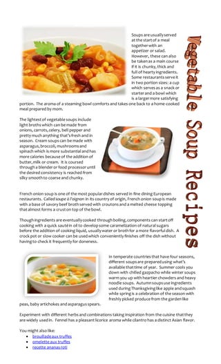 Vegetable soup recipes | DOCX