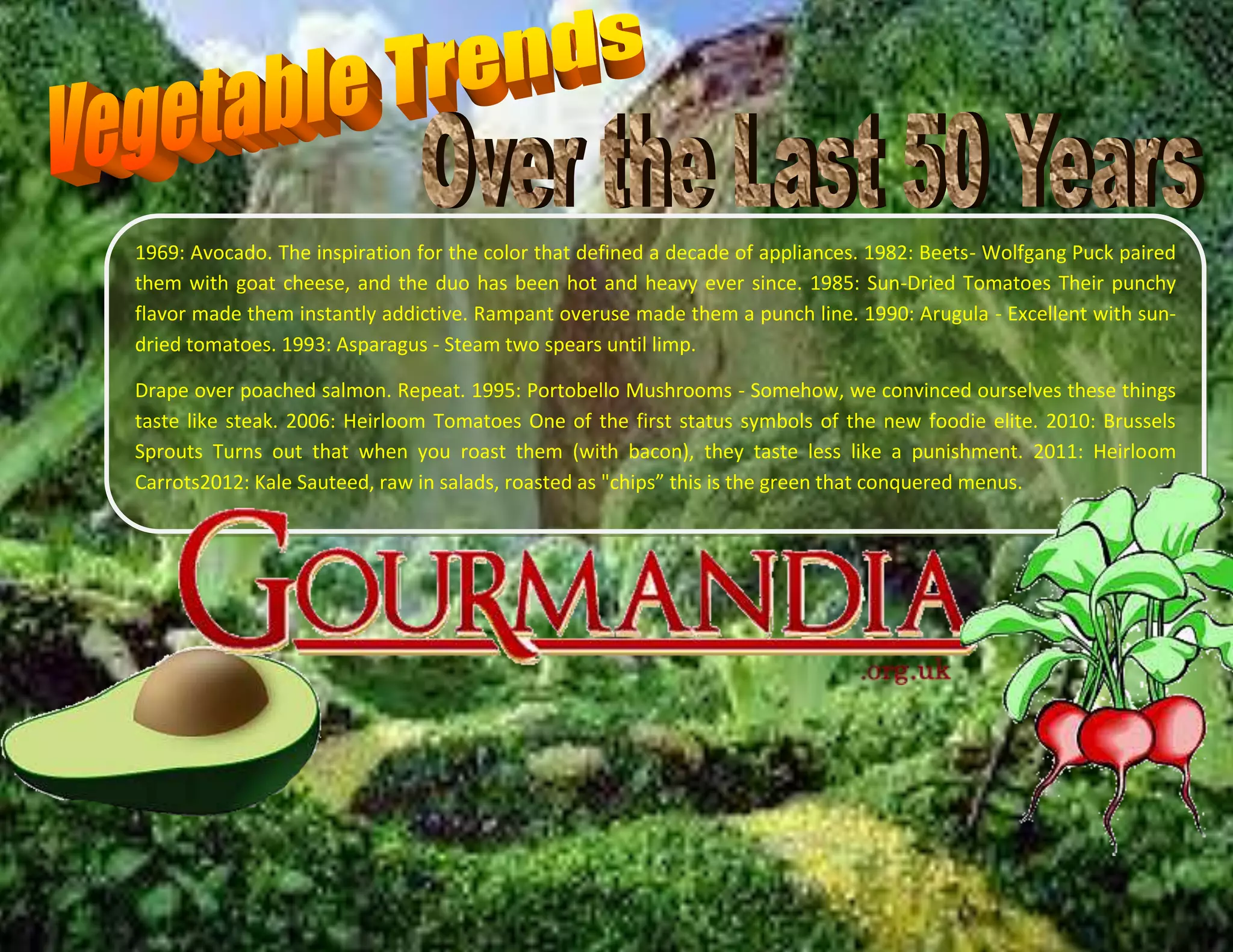Vegetable Trends Over the Last 50 Years | PPT